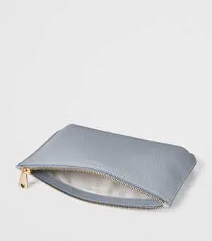 ASPINAL OF LONDON Large Leather Ella Pouch - Blue