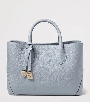 ASPINAL OF LONDON Midi Leather London Tote Bag - Blue