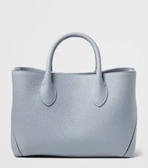 ASPINAL OF LONDON Midi Leather London Tote Bag - Blue