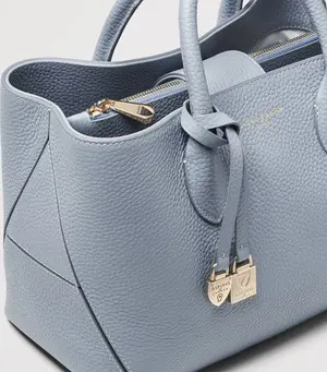 ASPINAL OF LONDON Midi Leather London Tote Bag - Blue