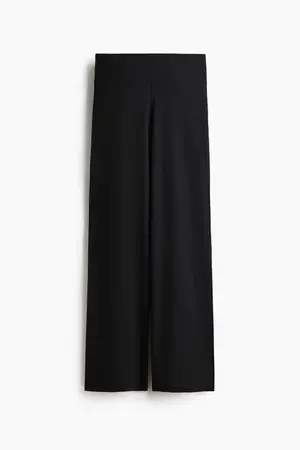 H&M Wide Sports Leggings With Softmove - Black
