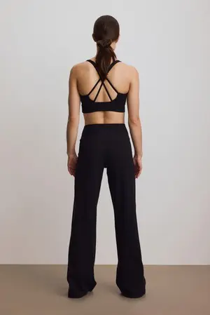 H&M Wide Sports Leggings With Softmove - Black