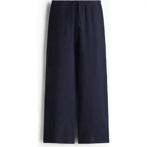 H&m Rib-knit Wide-leg Trousers