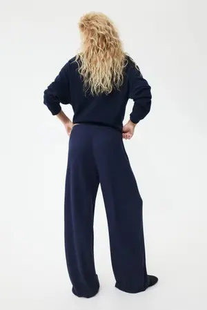 H&m Rib-knit Wide-leg Trousers