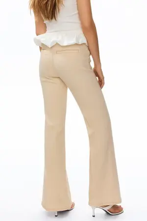 H&m Bootcut High Waist Jeans - Light Beige