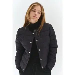 H&M Quilted Lightly Padded Jacket - Black