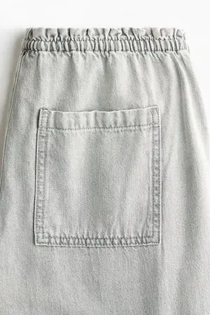 H&M Denim Pull-on Trousers - Light Gray