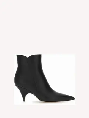 Slim low heel ankle booties