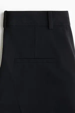 H&m Wide Leg Pleated Trousers - Black