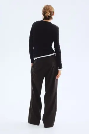 H&m Wide Leg Pleated Trousers
