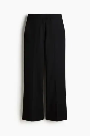 H&M Bootcut Trousers With Pinstripes - Black