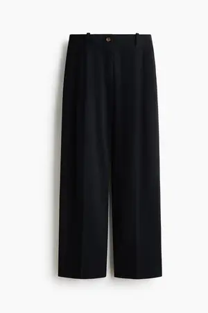 H&m Tailored Trousers With Straight Legs - Black