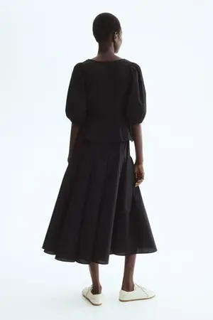 H&m Circular Poplin Midi Skirt