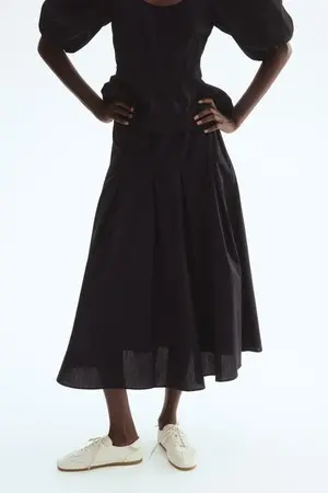 H&m Circular Poplin Midi Skirt