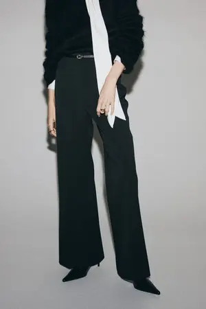 H&m Flared Belted Trousers