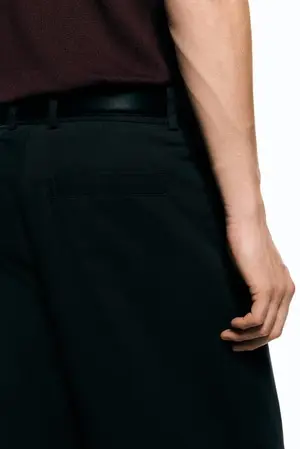 H&m Loose Fit Tailored Trousers In Cotton And Lyocell Blend