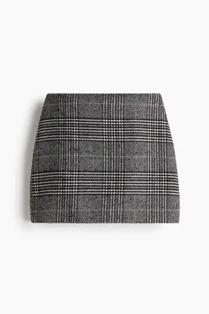 Gray Plaid Skirts