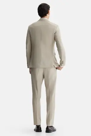 H&m Slim Fit Single-breasted Jacket - Beige
