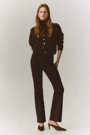 H&M Bootcut High Rise Jeans - Dark Brown