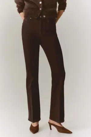 H&M Bootcut High Rise Jeans - Dark Brown