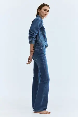 H&m Bootcut High Jeans - Denim Blue