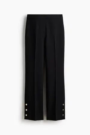 H&m Bootcut Trousers With Slit Cuffs