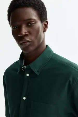 H&m Regular Fit Oxford Shirt - Dark Green