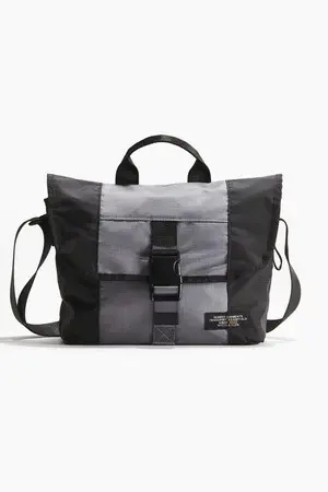 H&m Crossbody Bag With Top Handle And Adjustable Shoulder Strap - Gray/color Block