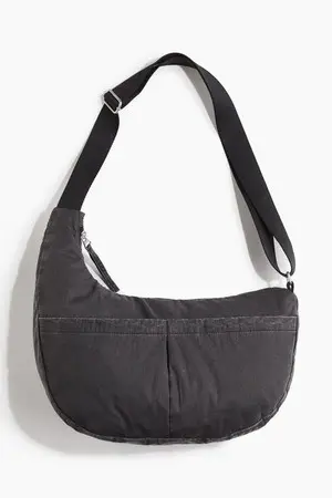 H&m Denim Crossbody Bag - Dark Gray