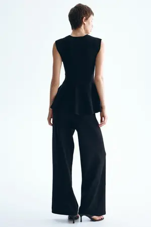 H&m Wide Knitted Trousers