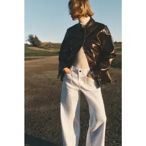 H&m Wide Leg High Rise Jeans - White
