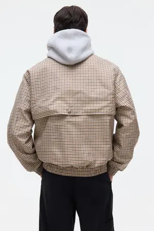 H&m Twill Jacket With Stand Collar