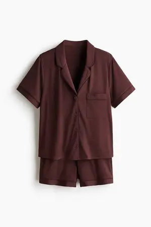 H&m Viscose-blend Pyjamas - Rust Brown