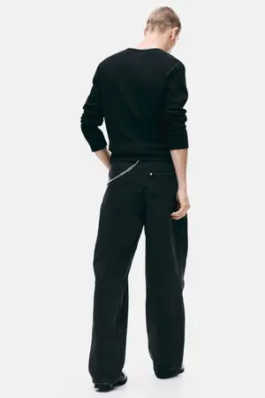 H&m Baggy Darted Jeans - Black