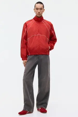 H&M Baggy Darted Jeans - Denim Gray