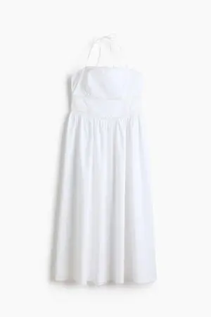 H&m Tie-strap Cotton Midi Dress