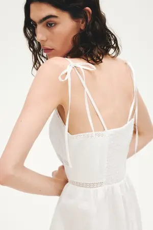 H&m Tie-strap Cotton Midi Dress