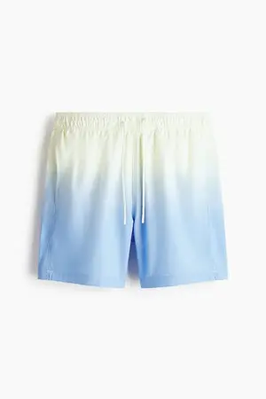 H&m Swim Shorts With Drawstring Waist - Light Blue/gradient