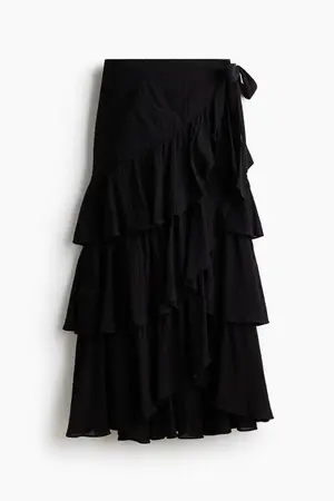 H&m Tiered Wrap Skirt