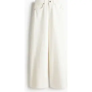 H&m Wide Leg High Waist Jeans - White