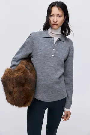 H&m Shoulder-pad Polo Jumper