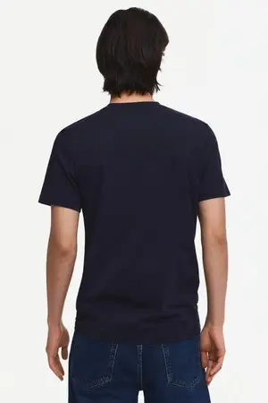 H&m Slim Fit Pima Cotton T-shirt - Navy Blue