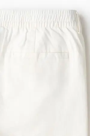 H&m Linen-blend Relaxed Fit Shorts - White