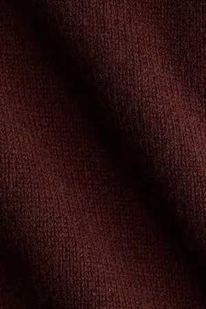H&m Oversized Wool Roll-neck Jumper - Dark Rust Brown