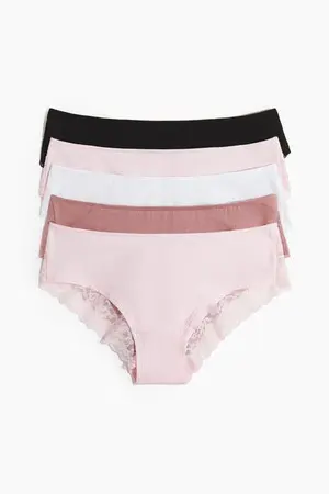 H&m 5-pack Hipster Briefs - Pink/white/black