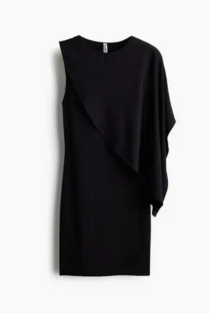 H&M Asymmetrical Cape Detail Mini Dress