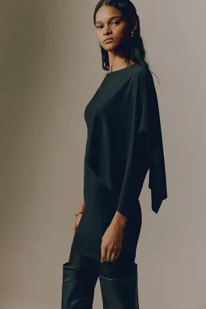 H&M Asymmetrical Cape Detail Mini Dress