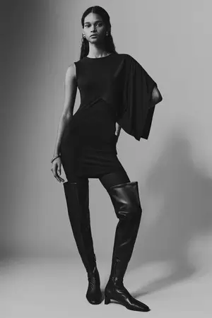 H&M Asymmetrical Cape Detail Mini Dress