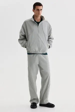 H&M Relaxed-fit Track Pants - Light Gray