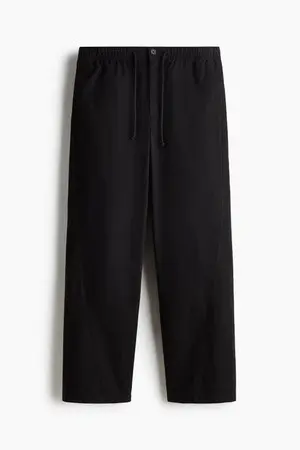 H&m Relaxed Fit Twisted Trousers - Black